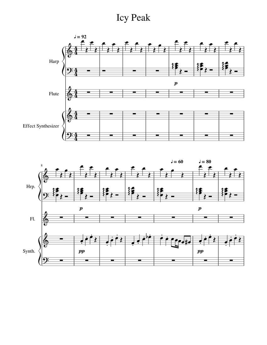 Icy Peak - piano tutorial