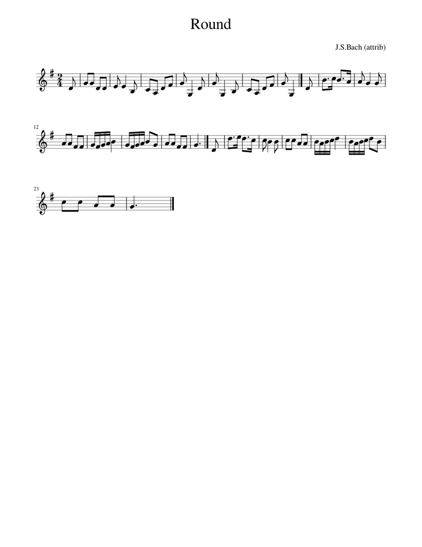 Round Sheet music for Piano (Solo) | Musescore.com