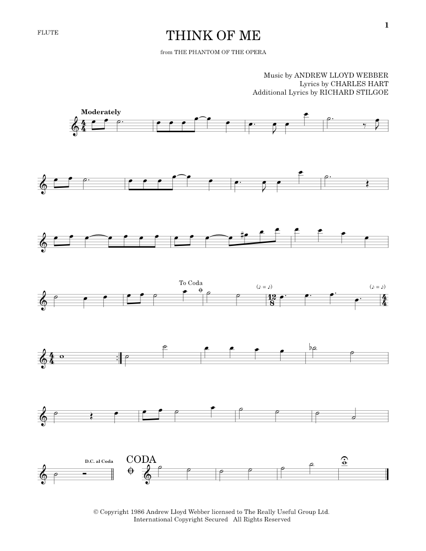 Play Official version of Think Of Me (from The Phantom Of The Opera ...