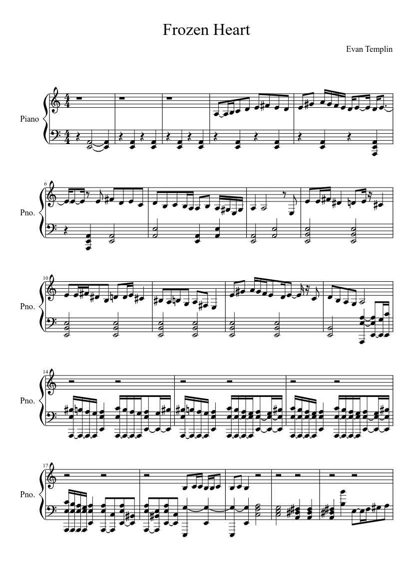 Frozen Heart From Disney39s Frozen Sheet Music Kristen TV When I Was