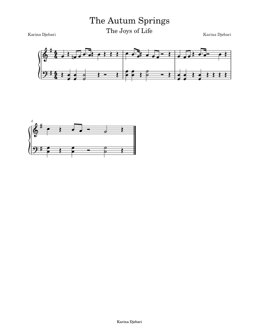The Autum Springs Sheet music for Piano (Solo) | Musescore.com