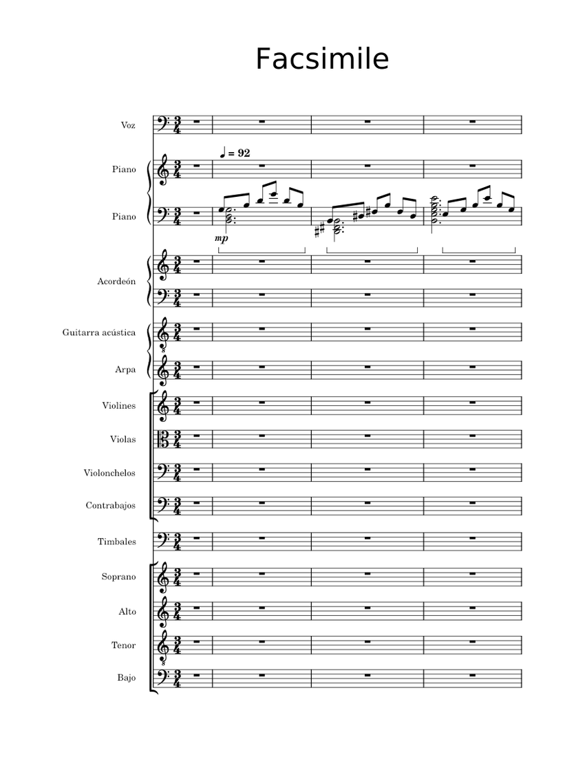 Facsimile – Fyedell Clockwork - piano tutorial