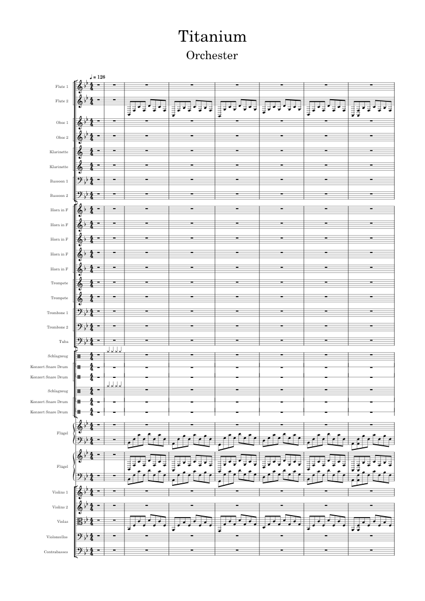 Titanium – David Guetta Titanium Symponic Orchester Sheet music for ...