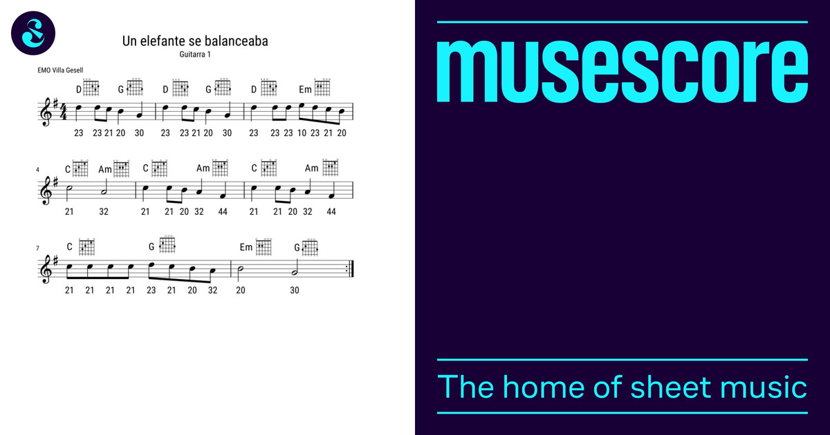 Un elefante se balanceaba Sheet music for Piano (Solo) Easy | Musescore.com