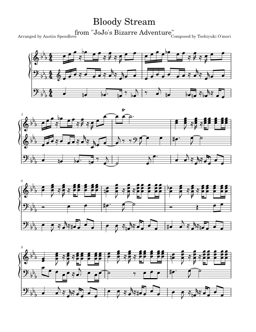 Bloody stream Organ Arrangement Sheet music for Organ (Solo ...