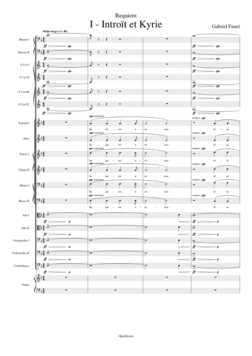 Fauré’s Requiem - PREVIEW Sheet Music for Trombone, Soprano, Alto ...