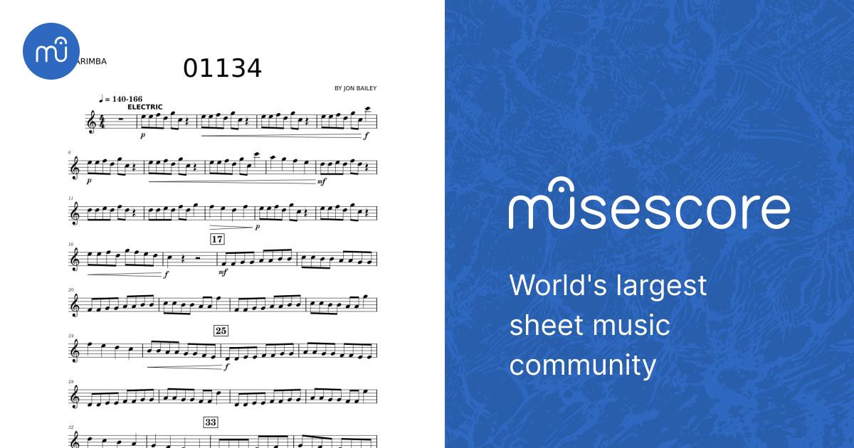 01134 Sheet music for Marimba (Solo) | Musescore.com