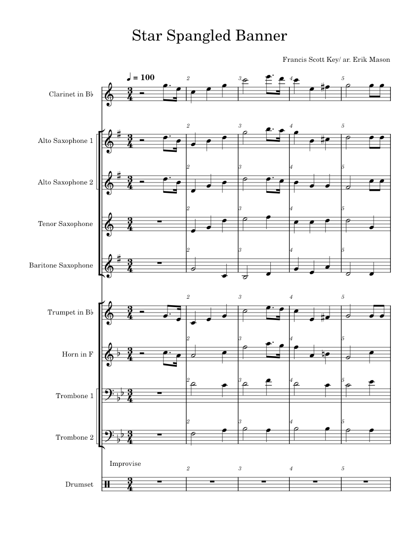 The Star Spangled Banner – Francis Scott Key SSB gragage Band final ...