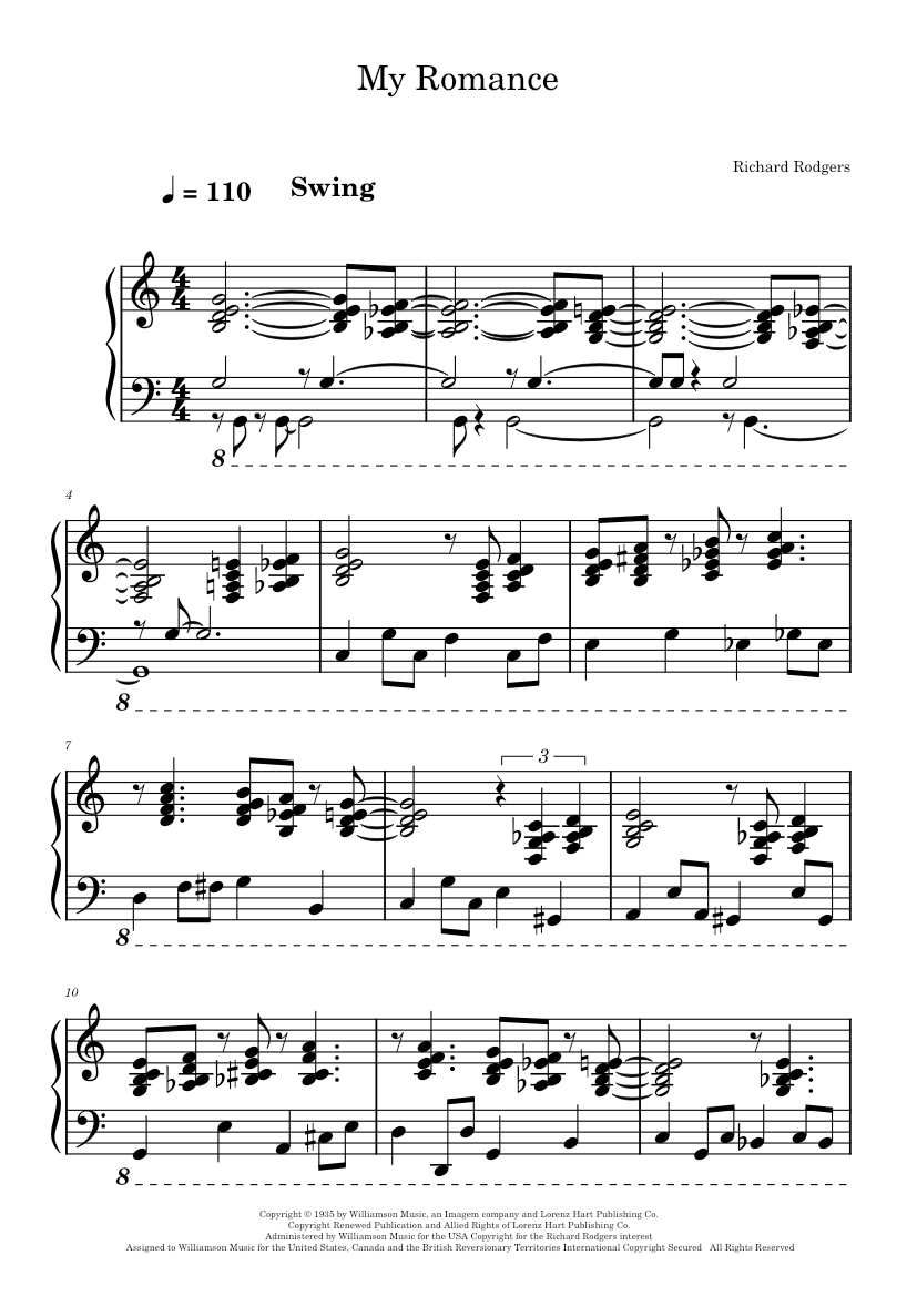 My Romance Sheet Music for Piano (Solo) | MuseScore.com
