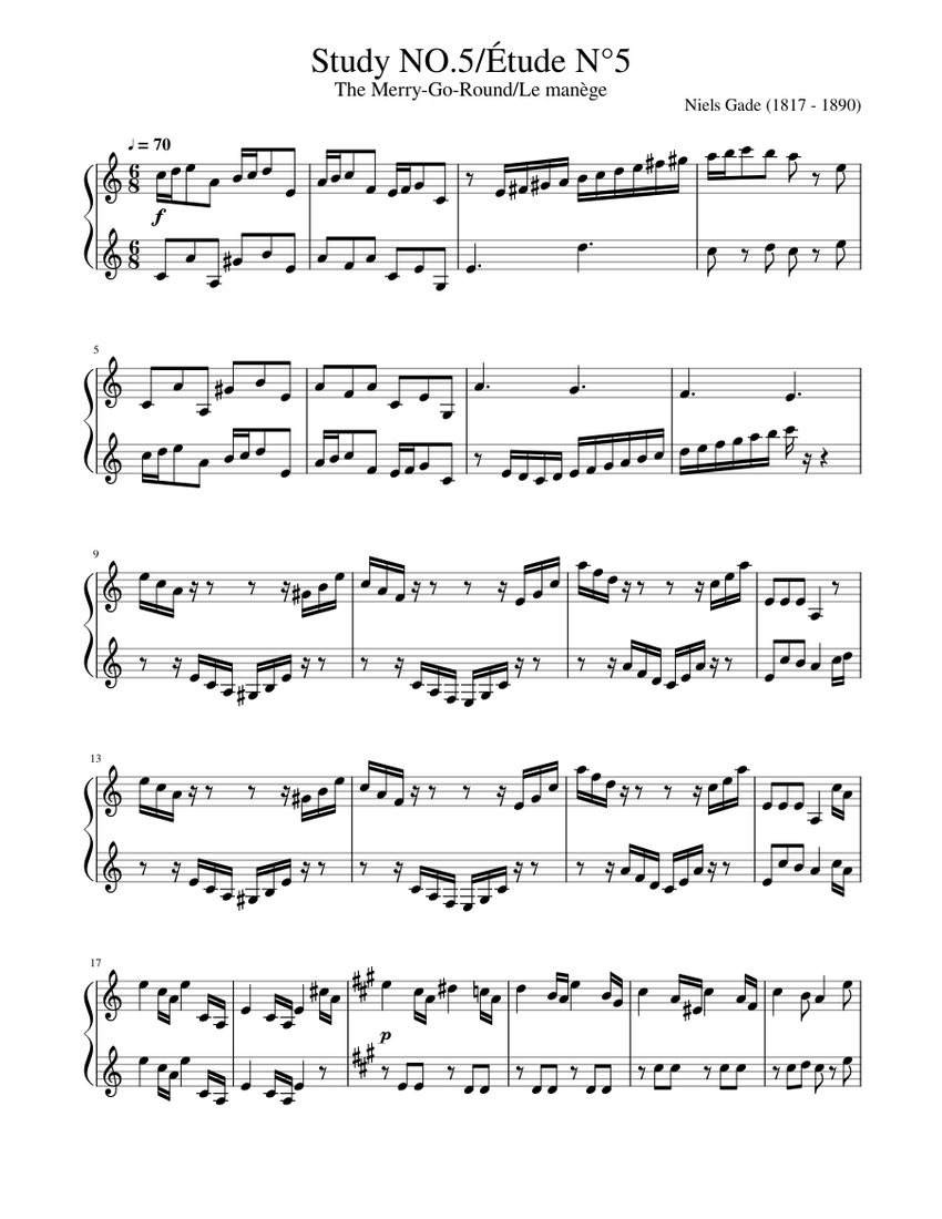The merry go round Sheet music for Clarinet in b-flat (Woodwind Duet ...
