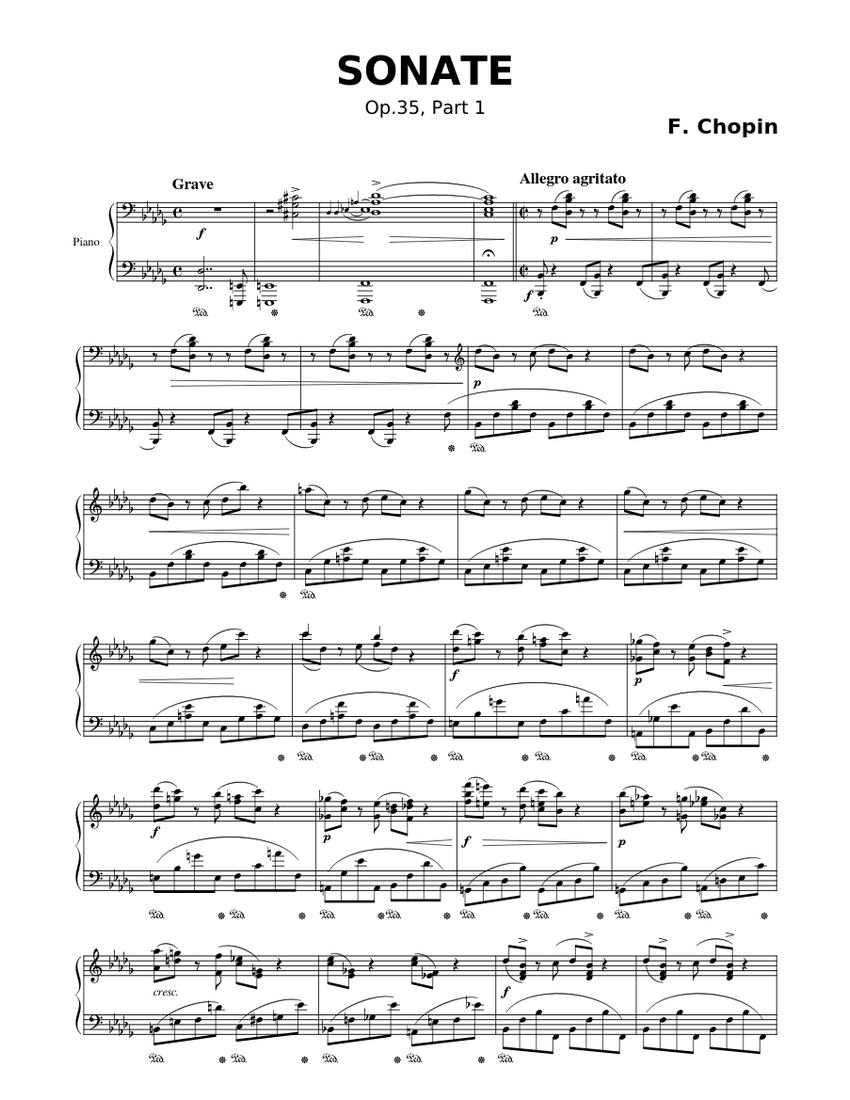 SONATE No.2 - Chopin Sheet music for Piano (Solo) | Musescore.com