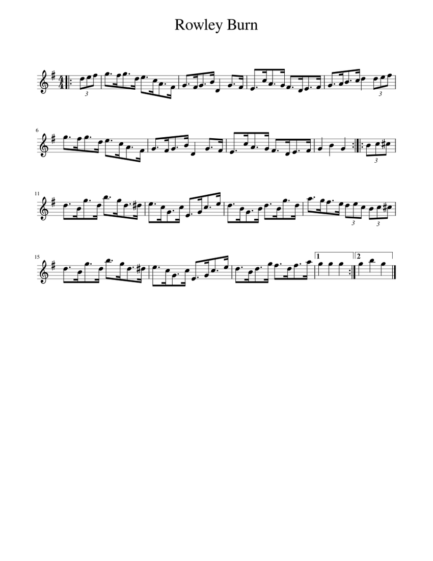 Rowley Burn Sheet music for Piano (Solo) | Musescore.com
