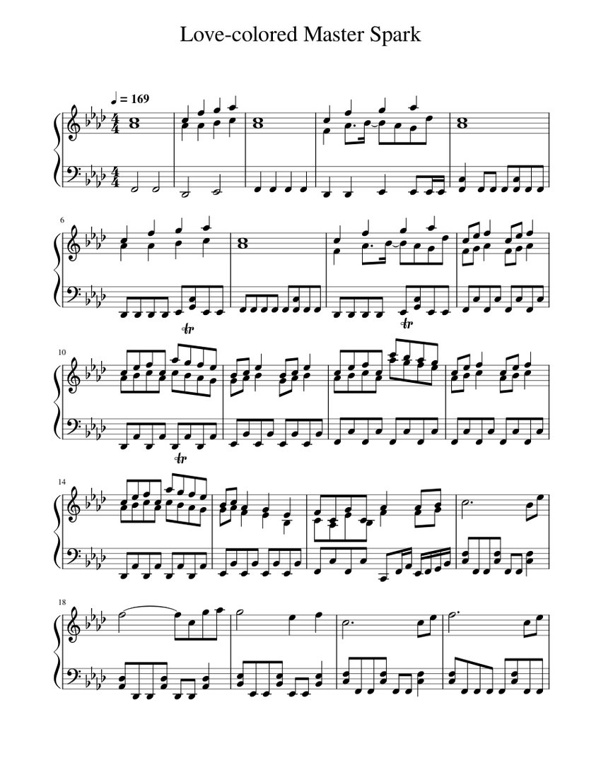 Love-colored Master Spark Sheet music for Piano (Solo) | Download and ...