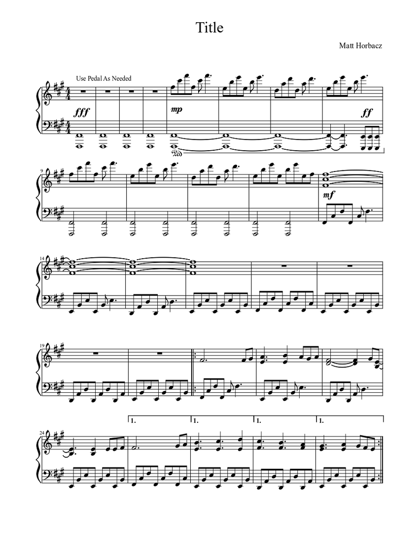 My song? Sheet music for Piano (Solo) | Musescore.com