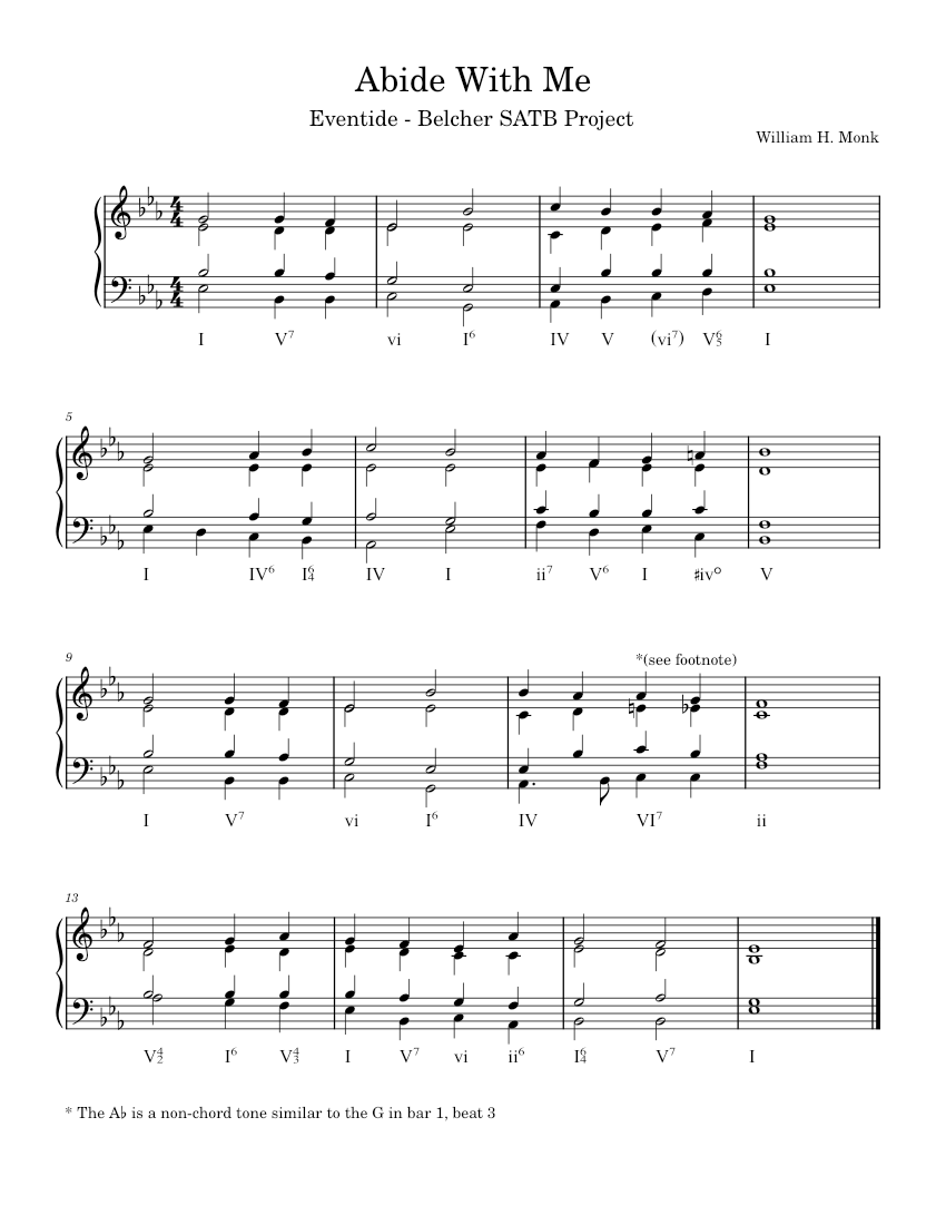 Abide with me – William Henry Monk SATB project - Abide with me_Belcher ...