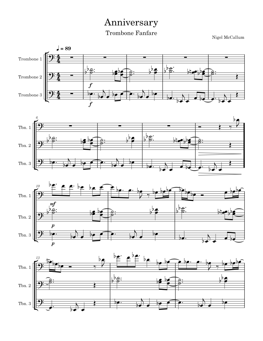 Anniversary – Tony Toni Tone Sheet Music for Trombone (Marching Band ...
