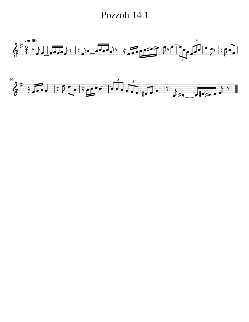 Pozzoli_14_1 Sheet music for Piano (Solo) | Musescore.com