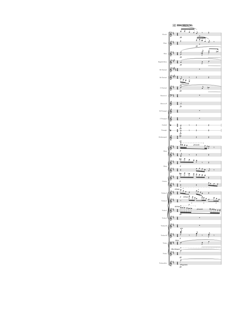 Eine Alpensinfonie, Op.64, VII. Erscheinung – Richard Strauss Sheet music for Celesta, Flute ...