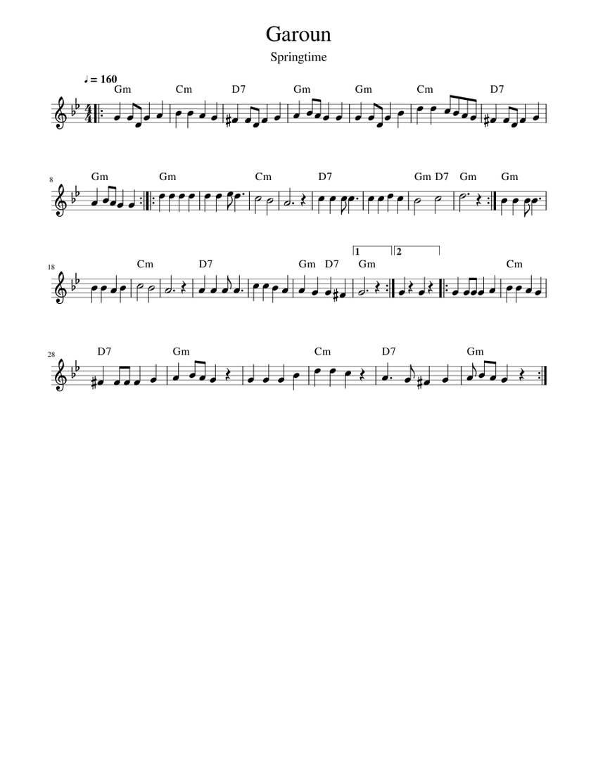 Garoun Sheet music for Piano (Solo) Easy | Musescore.com