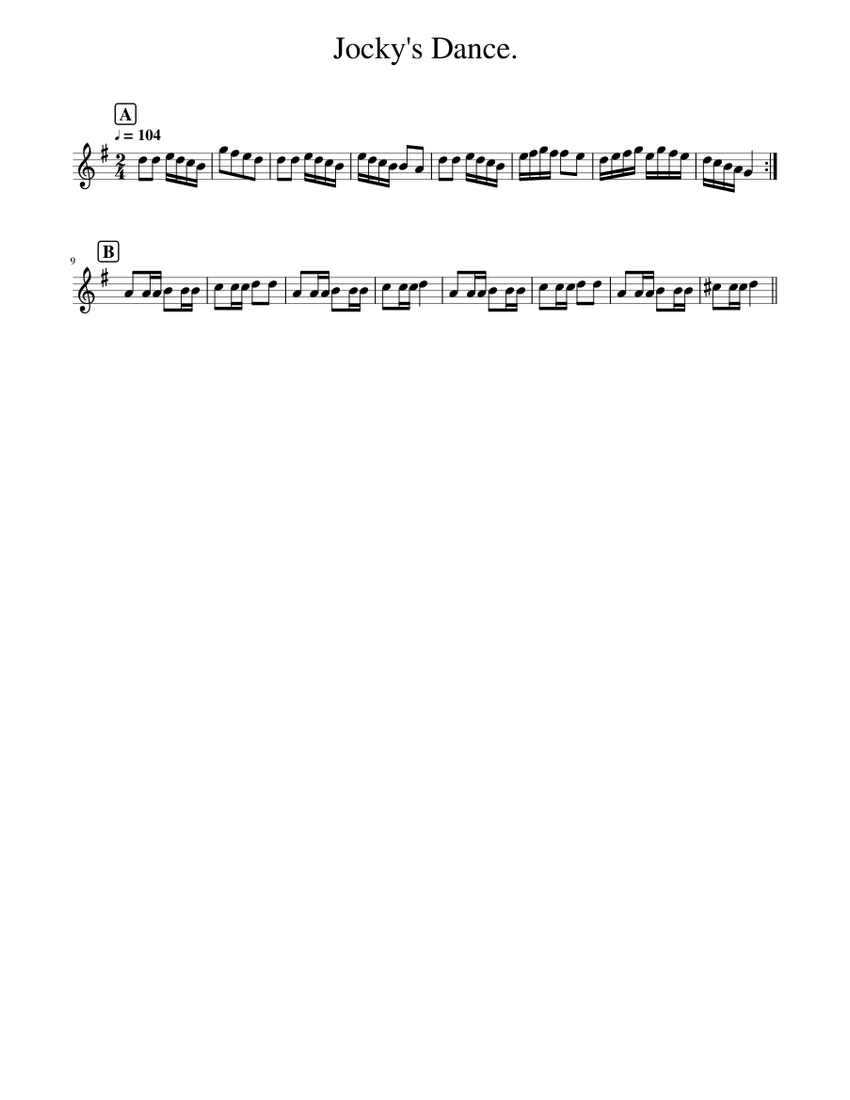 Jocky's Dance. Sheet music for Piano (Solo) | Musescore.com