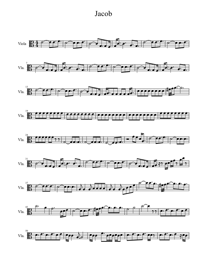 Jacob Sheet music for Viola (Solo) | Musescore.com