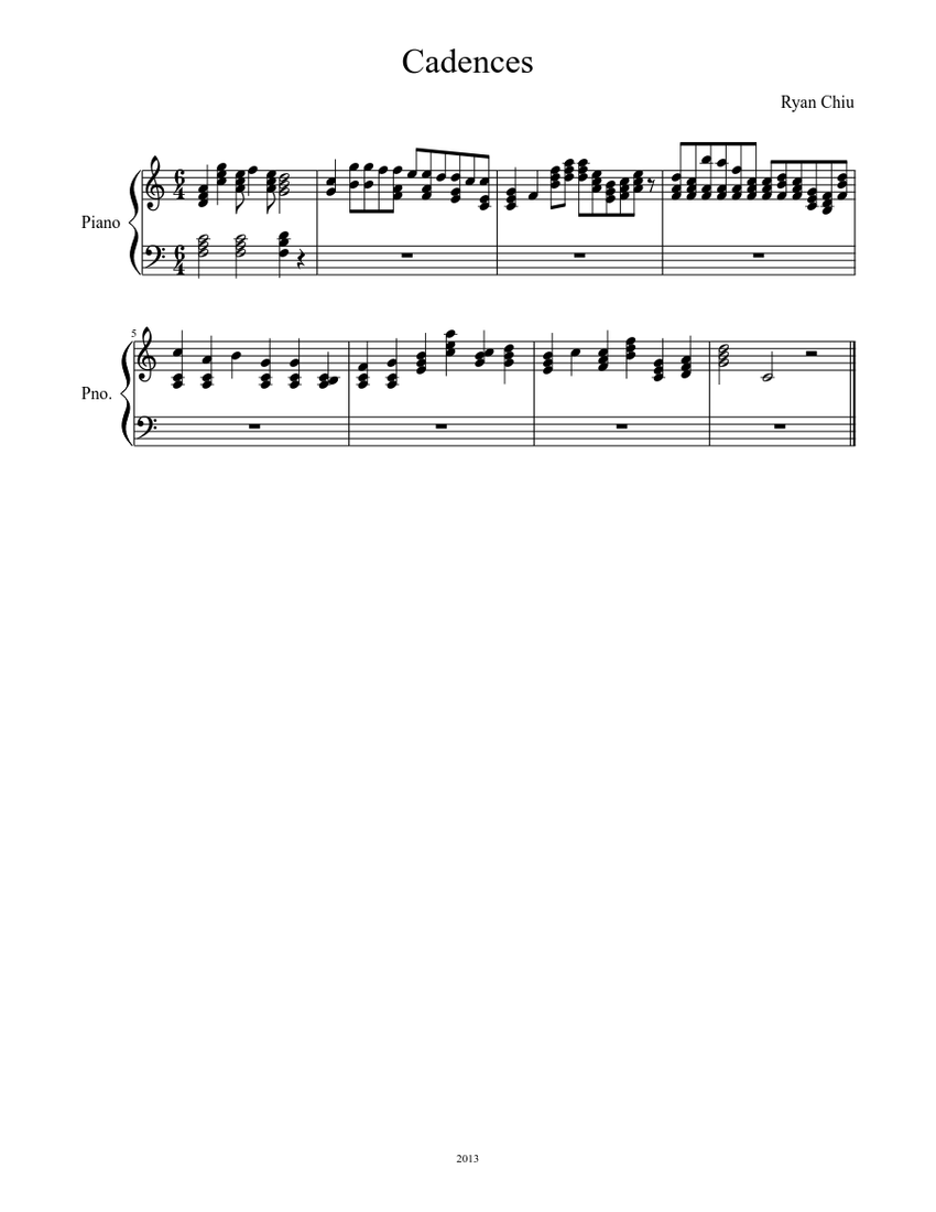 Cadences - piano tutorial