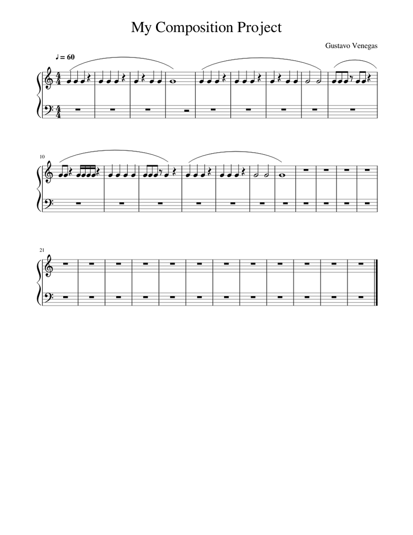 My Composition Project Sheet music for Piano (Solo) Easy | Musescore.com