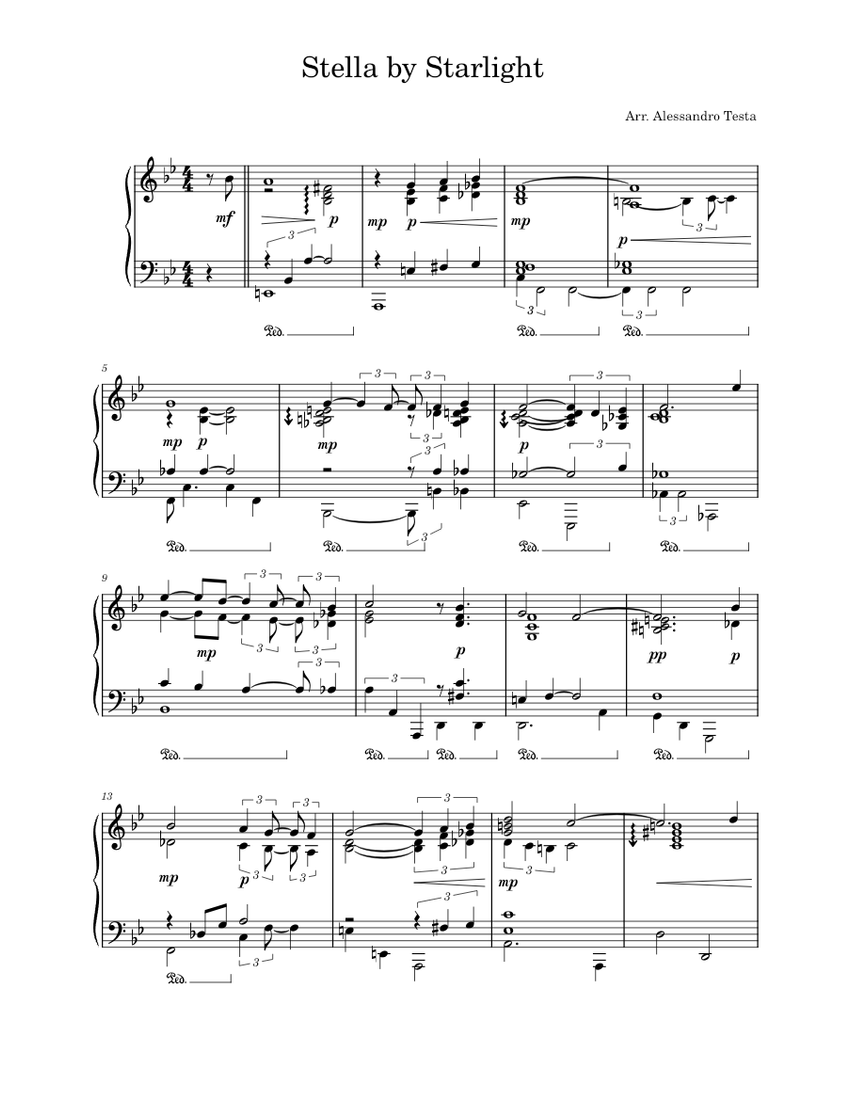 Stella by Starlight Sheet music for Piano (Solo) | Musescore.com
