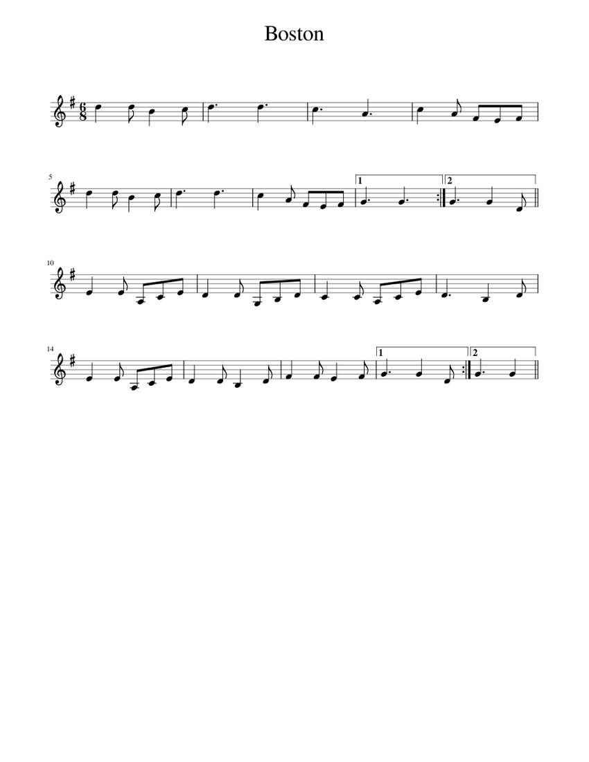 Boston Sheet music for Piano (Solo) | Musescore.com