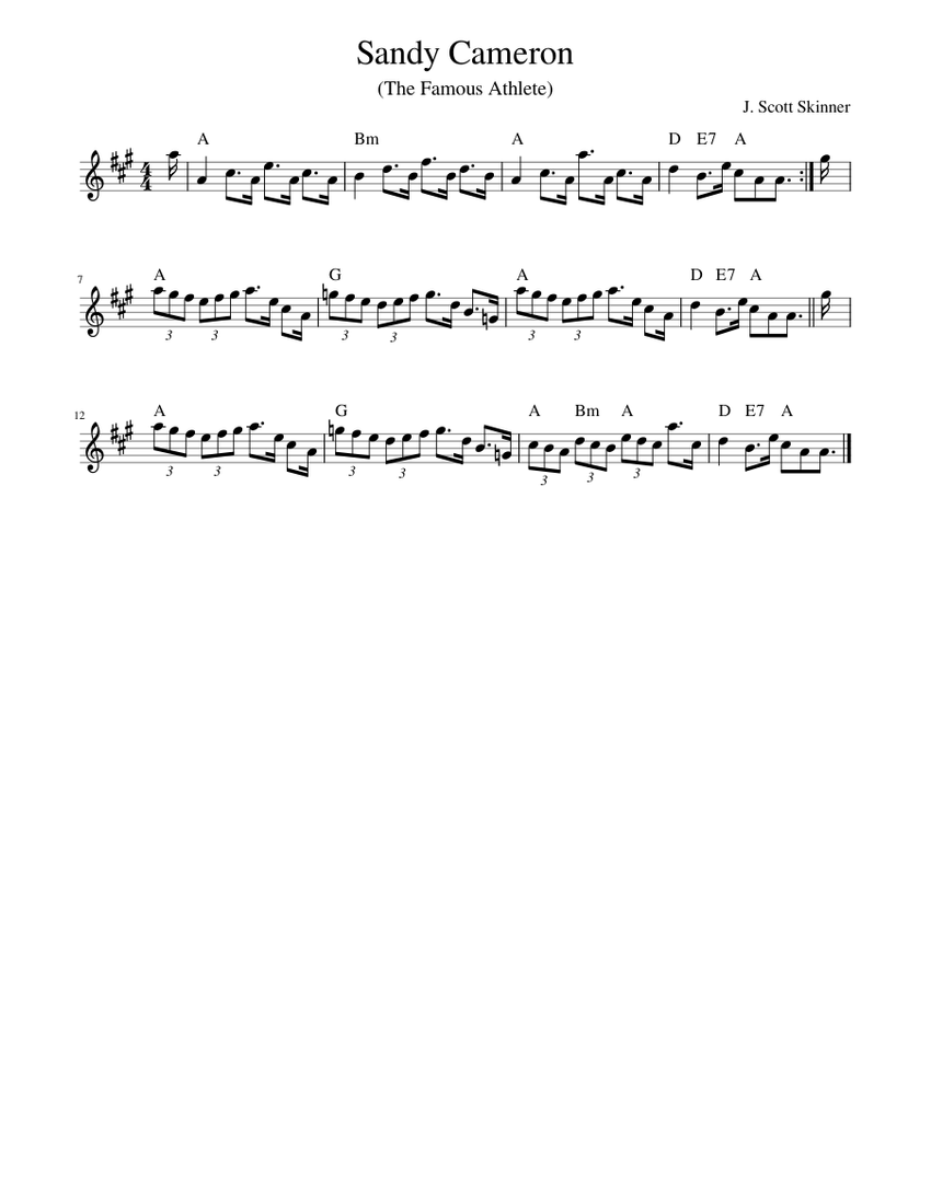 Sandy Cameron Sheet music for Piano (Solo) | Musescore.com