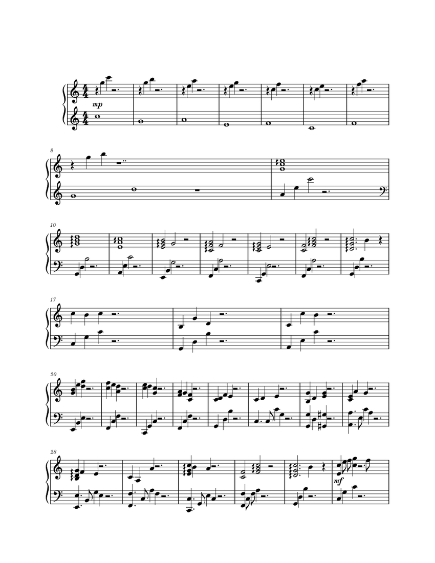 Canon Rock Sheet music for Piano (Solo) | Musescore.com