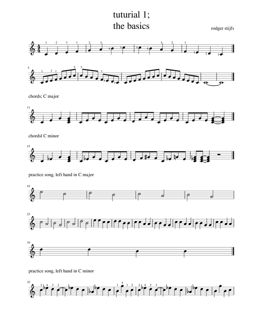 tuturial_1;_the_basics Sheet music for Piano (Solo) Easy | Musescore.com