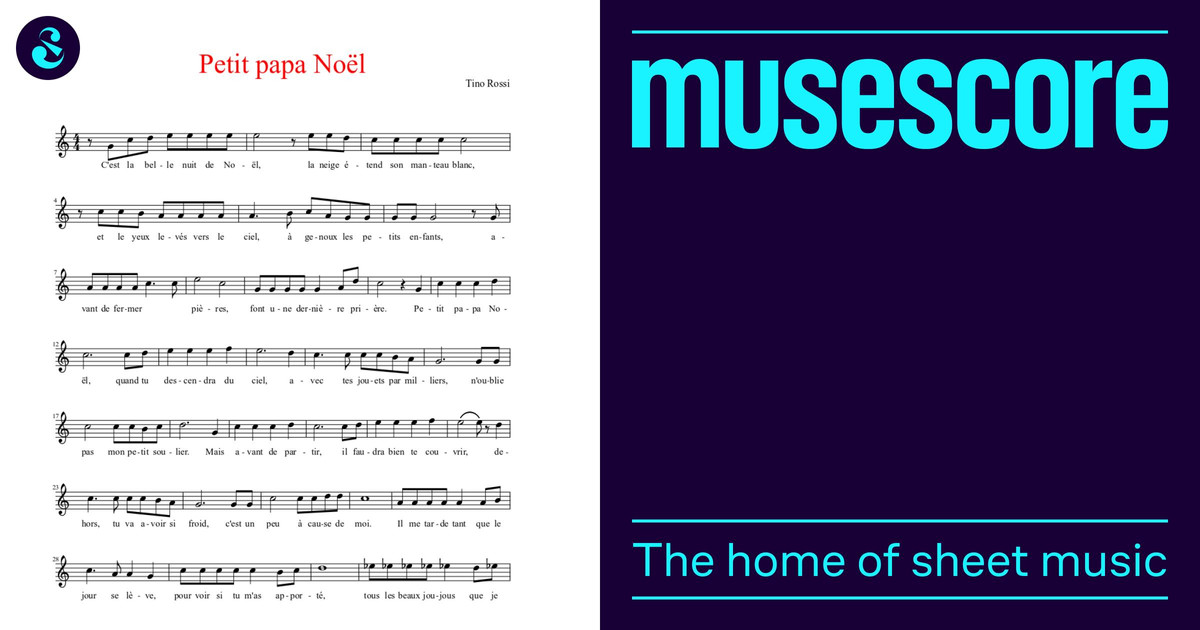 Petit papa Noël Sheet music for Vocals (Solo) | Musescore.com