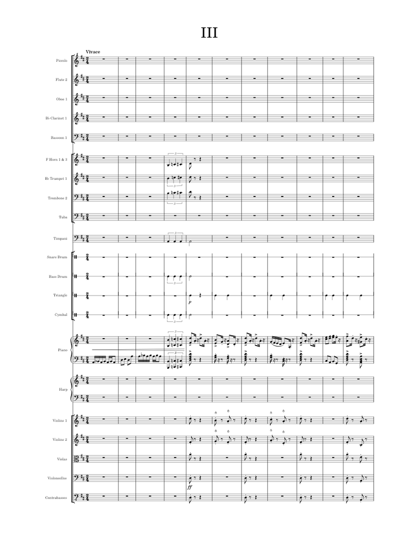Piano Concerto no.1, Third Movement - Tal Ilivey Sheet music for Piano, Trombone, Tuba, Flute ...