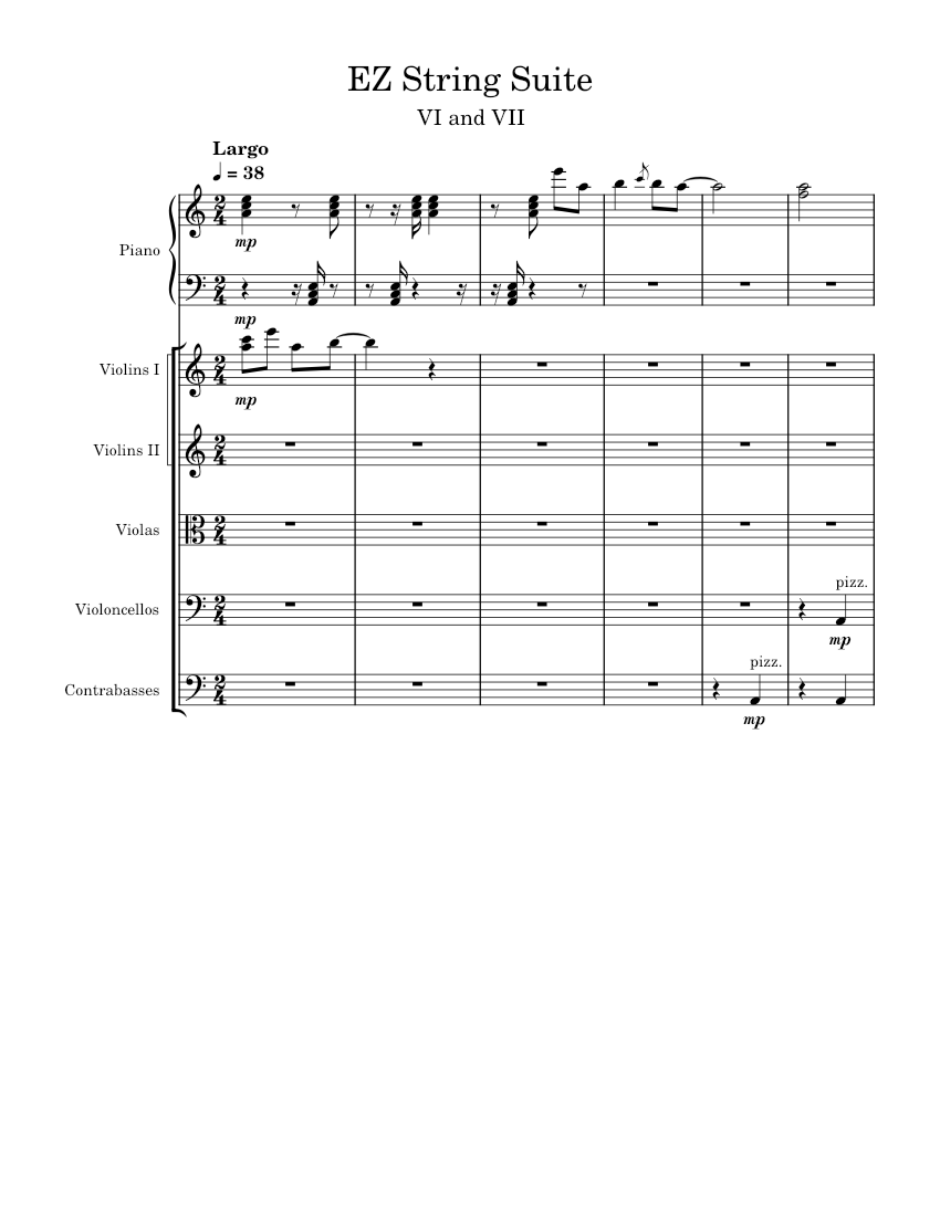 EZ String Suite, mvm VI and VII Sheet music for Piano, Strings group (String Ensemble ...