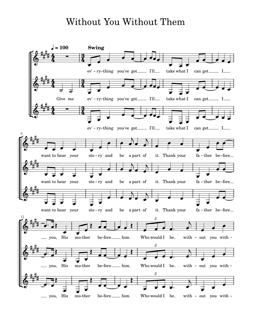 Without You Without Them - boygenius (Sheet Music) Sheet music for ...