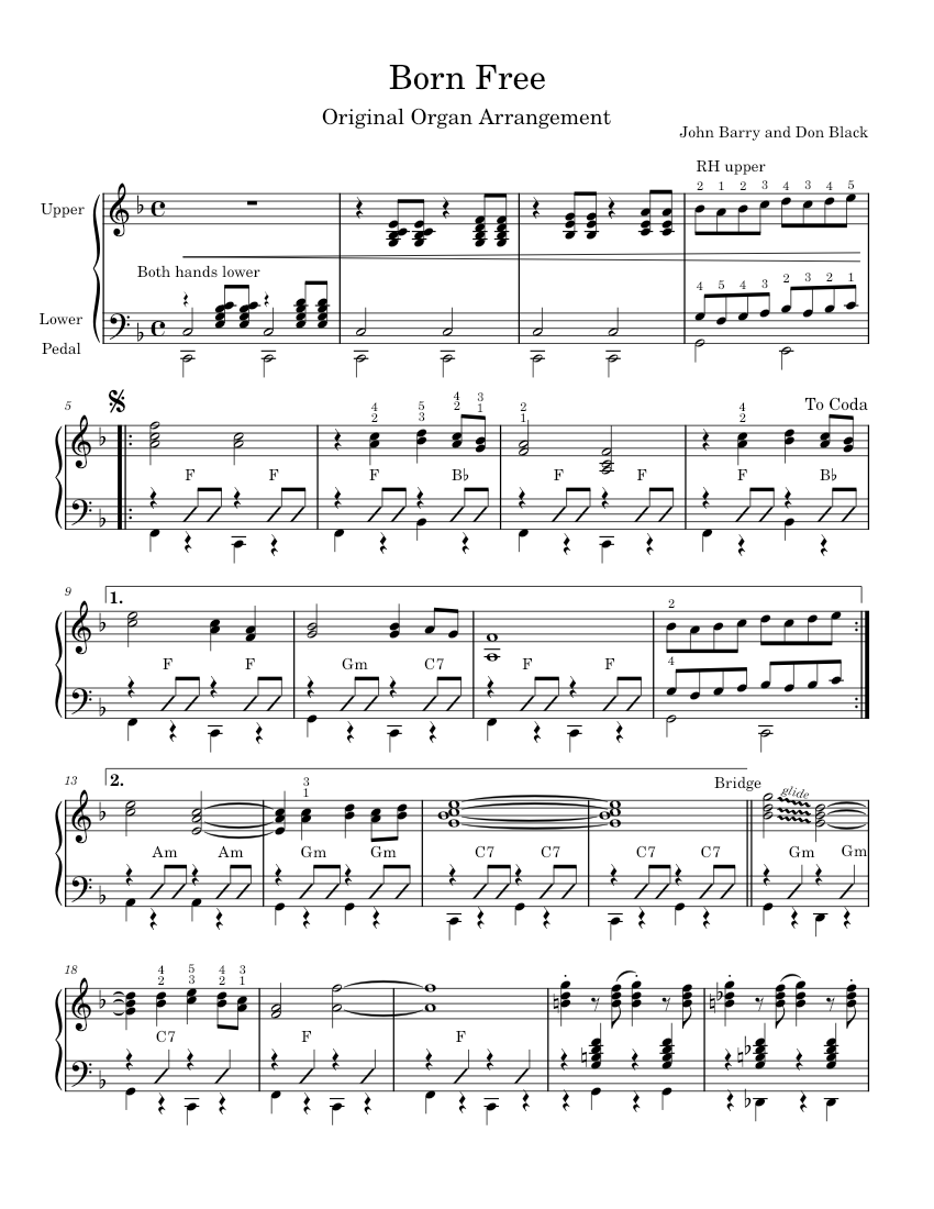 Born free – John Barry and Don Black Born Free (Original Organ ...