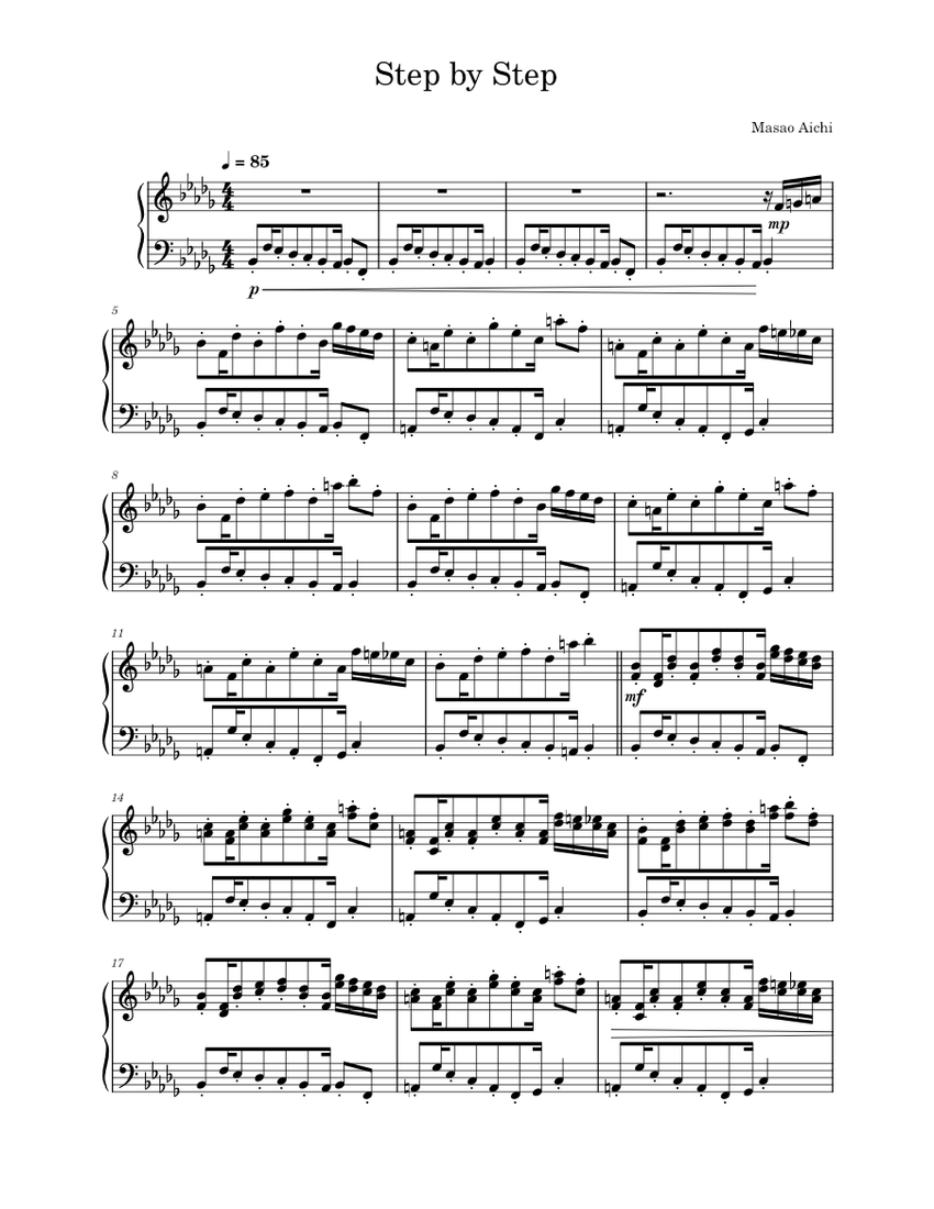Step by Step Sheet music for Piano (Solo) | Musescore.com