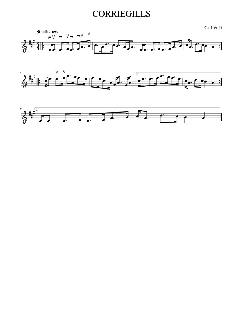 Carl Volti - CORRIEGILLS Sheet music for Piano (Solo) Easy | Musescore.com