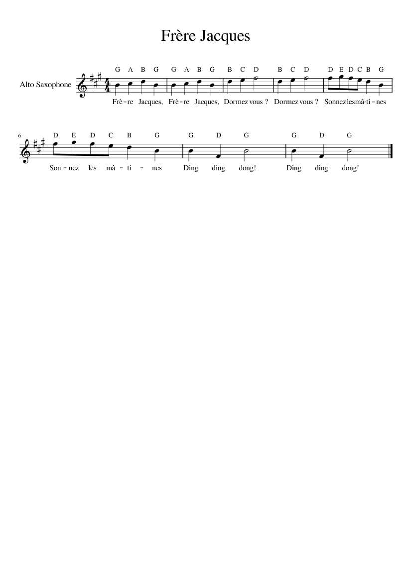 Frere jacques – Misc Traditional Frere_Jacques Sheet Music for ...