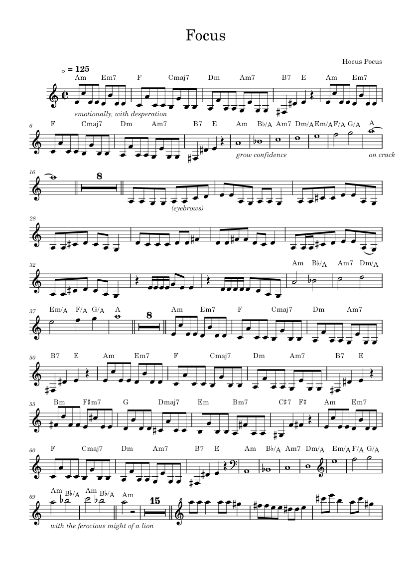 Focus Sheet music for Piano (Solo) Easy | Musescore.com