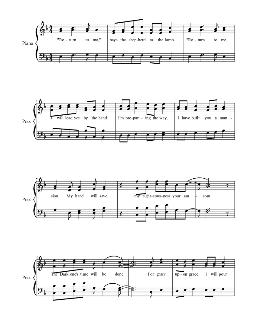 Return to Me Sheet music for Piano (Solo) | Musescore.com