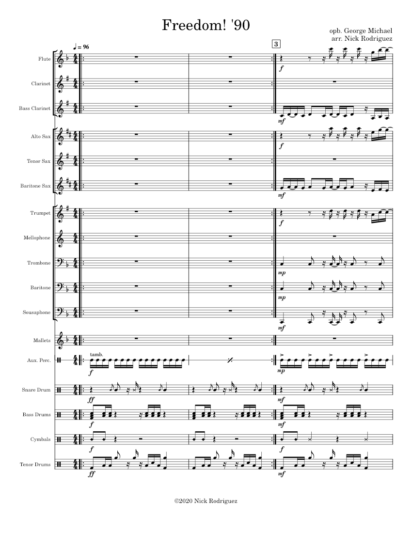 Freedom! '90 – George Michael Sheet music for Trombone, Mellophone ...