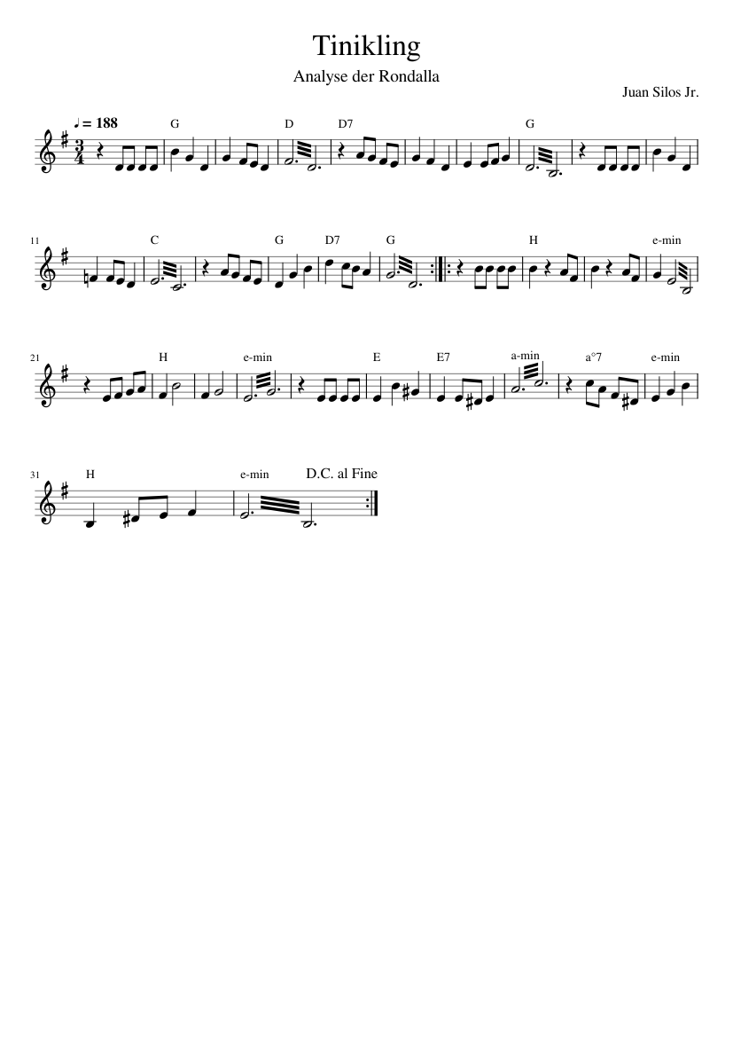 Tinikling Sheet Music for Piano (Solo) easy | MuseScore.com