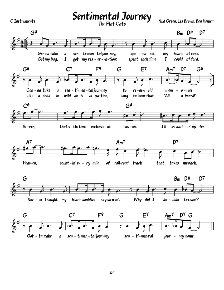 Sentimental Journey Sheet music for Piano (Solo) Easy | Musescore.com
