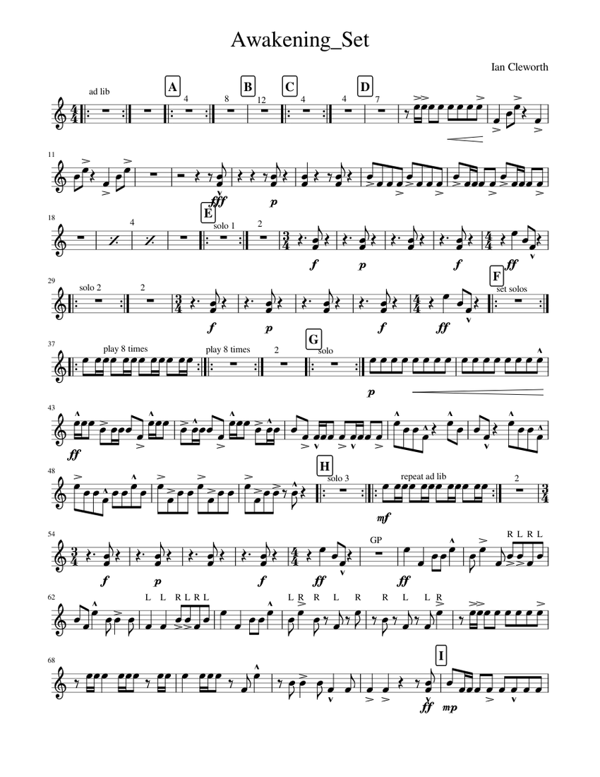 Awakening_Set Sheet music for Piano (Solo) | Musescore.com