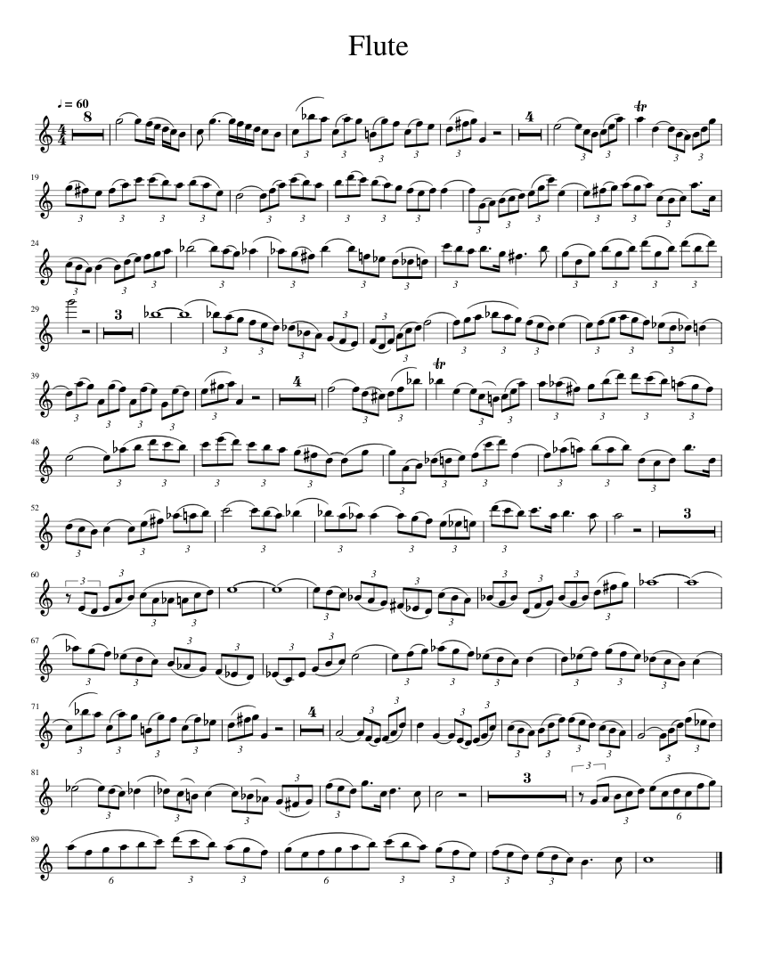 Flute Part Sheet music for Flute (Solo) | Musescore.com