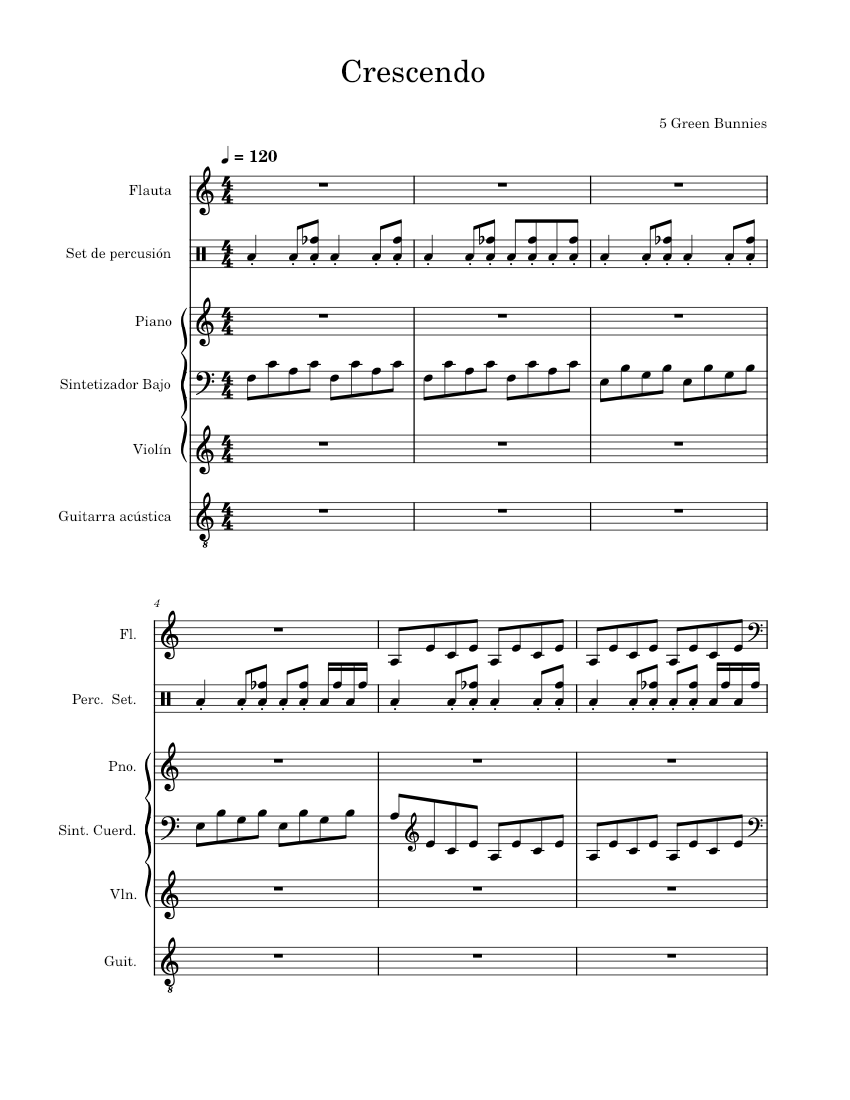 Crescendo Sheet music for Piano, Flute, Violin, Guitar & more ...