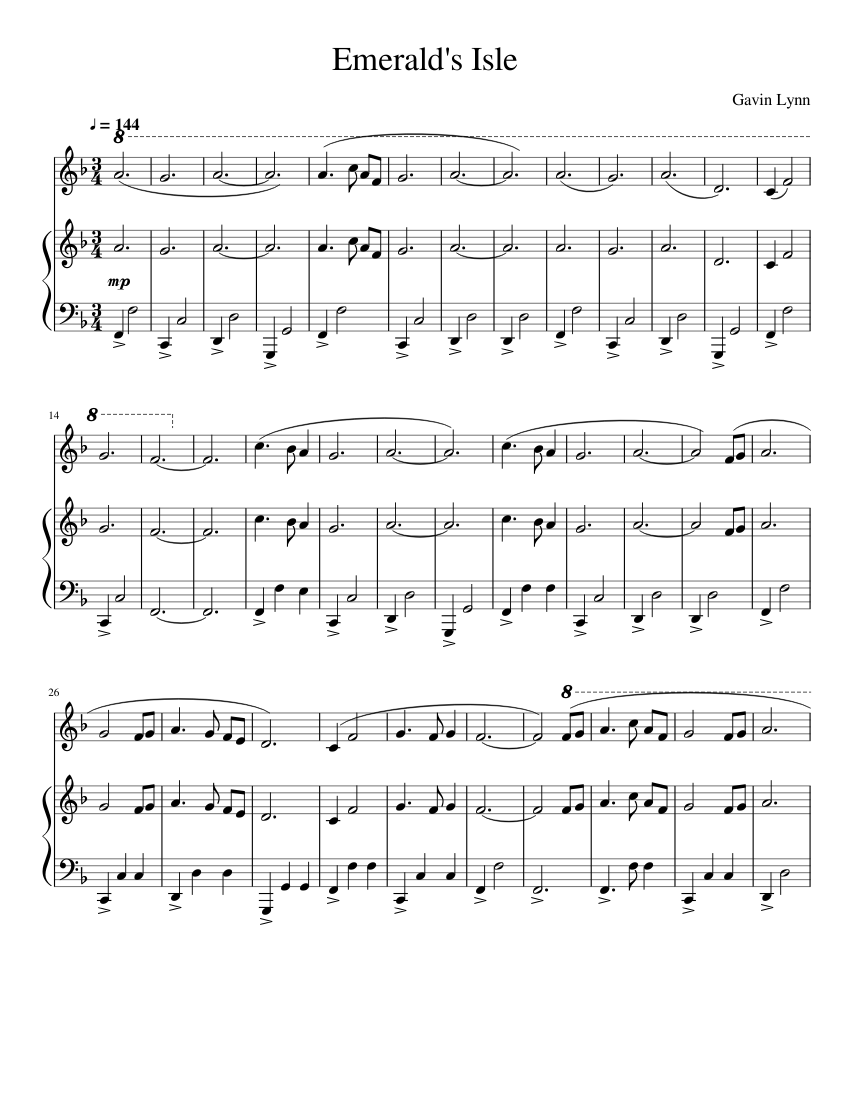 Emerald's Isle Sheet music for Piano, Vocals (Piano-Voice) | Musescore.com