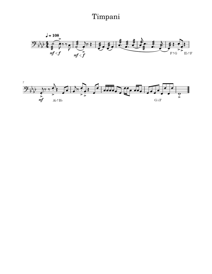 Timpani Sheet music for Timpani (Solo) | Musescore.com
